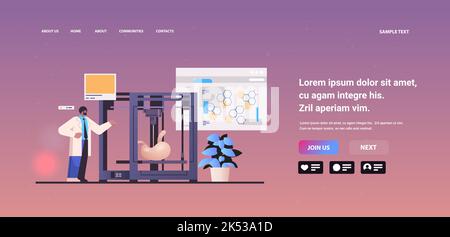 researcher prints stomach model on 3d bio printer medical printing of ...