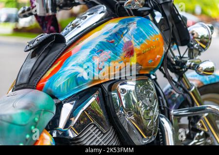 Motorcycle with Christian messages, Florida, USA Stock Photo - Alamy