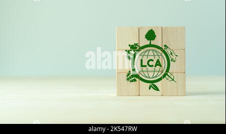 LCA, Life cycle assessment concept. Methodology for assessing ...