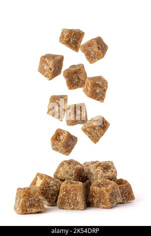 The palm jaggery isolated on white background Stock Photo - Alamy