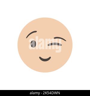 Winky face signals a joke or a hidden meaning. funny yellow emoticon ...