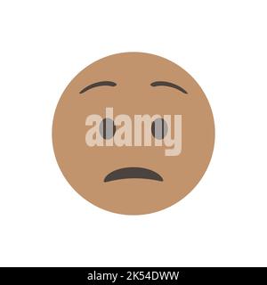 Frowning face. Megafrown, disappointment. 3D stylized vector icon ...