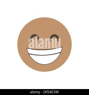 Beaming face with smiley eyes, cheesy face. funny yellow emoticon ...