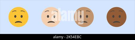 Frowning face. Megafrown, disappointment. Vector illustration ...