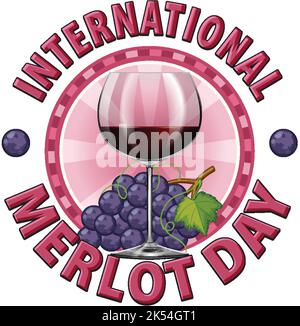 International Merlot Day Logo Design illustration Stock Vector Image ...