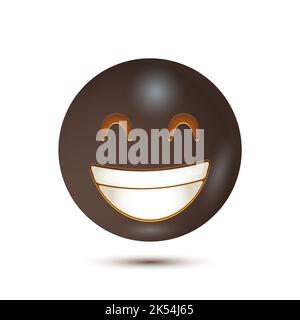 Beaming face with smiley eyes, cheesy face. funny yellow emoticon ...