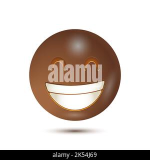 Beaming face with smiley eyes, cheesy face. funny yellow emoticon ...