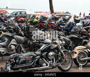 Kuala Terengganu, Malaysia - June 25, 2022: Motorcycle drivers riding ...