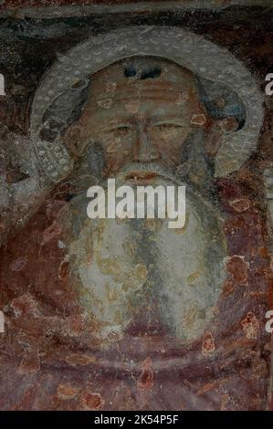 Saint Anthony the Abbot: venerable patriarch with bald head and curly ...