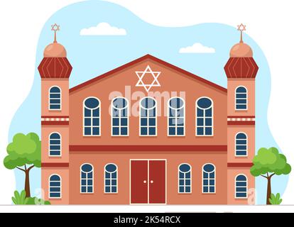 Synagogue Building or Jewish Temple with Religious, Hebrew or Judaism ...