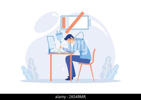 Stressed characters workload, deadline. Exhausted employees distressed ...