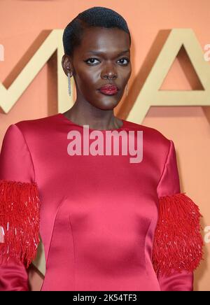 Sheila Atim attending The Woman King premiere at the Odeon Luxe ...