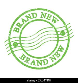 BRAND NEW text written on green lines stamp sign Stock Photo - Alamy