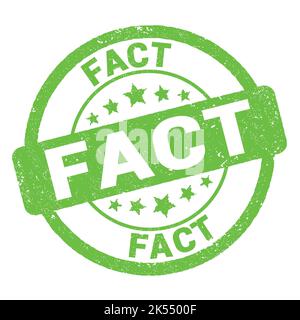 FACT text written on green rectangle stamp sign Stock Photo - Alamy
