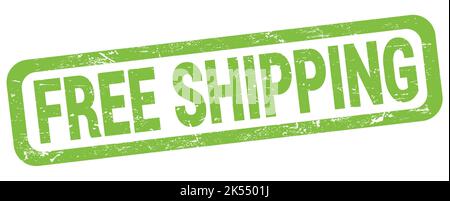 FREE SHIPPING text written on black-orange rectangle stamp sign Stock ...