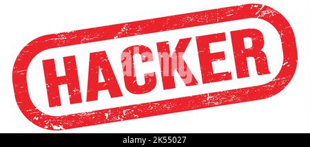 HACKER text written on red lines stamp sign Stock Photo - Alamy