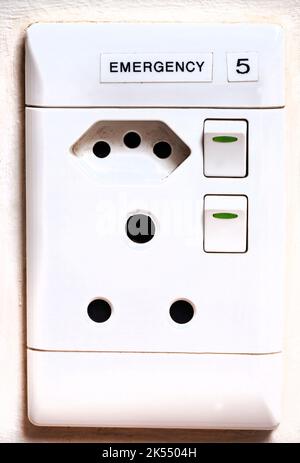 Emergency back-up power plug socket for blackout or energy shortages ...