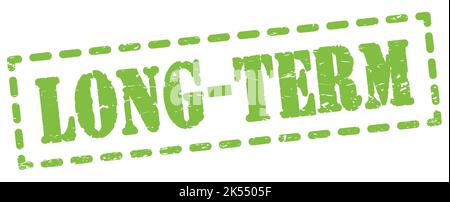 long-term text written on red grungy stamp sign Stock Photo - Alamy