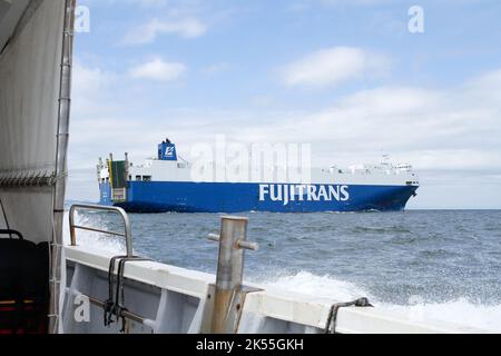 Irago, Aichi, Japan, 2022/24/09 - Fujitrans vessel at Cape Irago Stock ...