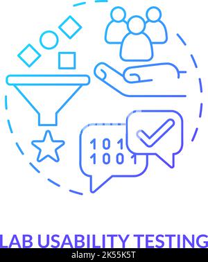 Laboratory testing blue gradient concept icon Stock Vector Image & Art ...