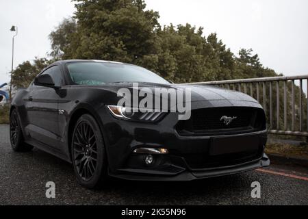 The A 2015 Gloss Black Ford Mustang GT With Gloss Black Alloy Wheels ...