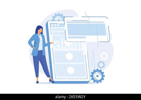 Microsite development abstract concept vector illustration. Microsite ...