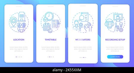 Usability testing session plan blue gradient onboarding mobile app ...