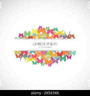 Background with colorful butterflies. Vector Stock Vector Image & Art ...