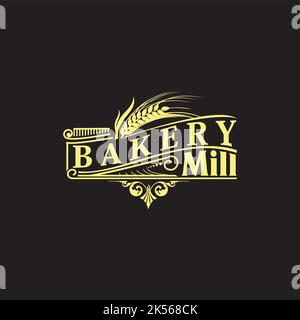 bakery mill / exclusive logo designs inspiration Stock Vector Image ...