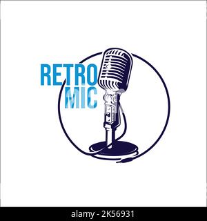 retro mic exclusive logo design inspiration Stock Vector Image & Art ...