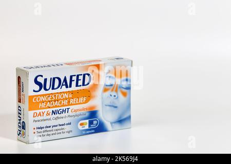 Sudafed day and night capsules used for the relief of symptoms ...