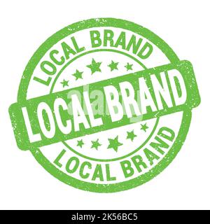 BRAND text written on green rectangle stamp sign Stock Photo - Alamy