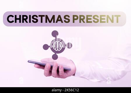 Inspiration showing sign Christmas Present, Concept meaning presented ...