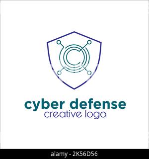 cyber defense creative exclusive logo design inspiration Stock Vector ...