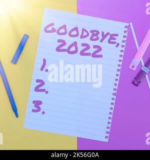 Conceptual display Goodbye 2023, Business overview Merry Christmas ...