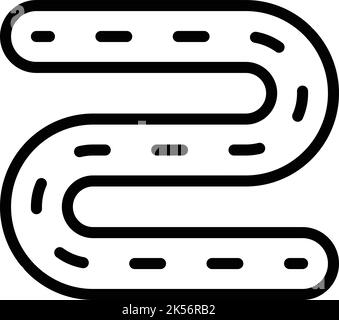 F1 racetrack icon outline vector. Track race. Start map Stock Vector ...