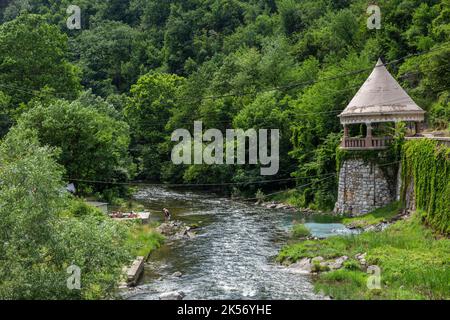 View of Neptune thermal spring in Baile Herculane, Caras-Severin ...