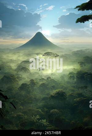 Amazon Rainforest, Amazonas, Brazil. Designer's fantasy. Beautiful ...