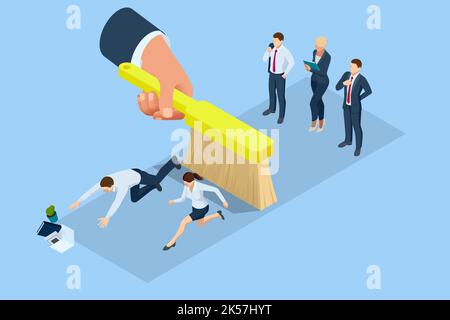 Isometric Personnel Downsizing or Organisational Restructuring. Impact ...