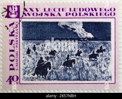 Photo of a Polish Postage stamp Painting of May 2 1945 in Berlin by ...