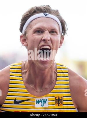 Sam Parsons of Germany competing in the men’s 5000m A race on day 6 of ...