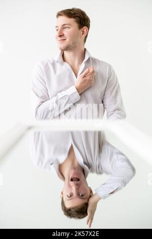 absent man mental stress anxiety panic psychology Stock Photo - Alamy