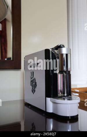 White Kafune espresso capsule machine Stock Photo - Alamy