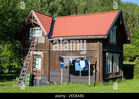 typical cabin or stabbur in rural areas of Norway Stock Photo - Alamy