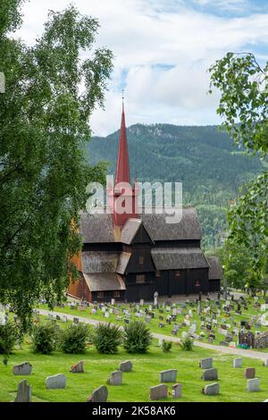 famous wooden Stave Church of Ringebu in Norway Stock Photo - Alamy
