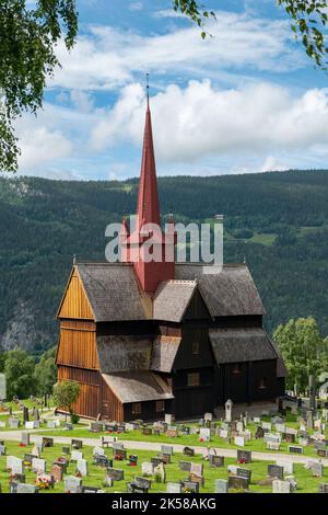 famous wooden Stave Church of Ringebu in Norway Stock Photo - Alamy