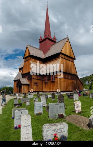 famous wooden Stave Church of Ringebu in Norway Stock Photo - Alamy