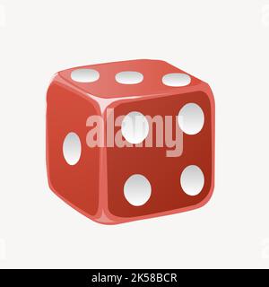 Red dice clipart, toy illustration vector Stock Vector Image & Art - Alamy