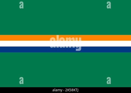 flag of Bantu peoples Kavango people at cloudy sky background ...