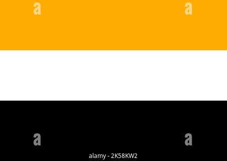 flag of Bantu peoples Ibinda people at cloudy sky background, panoramic ...